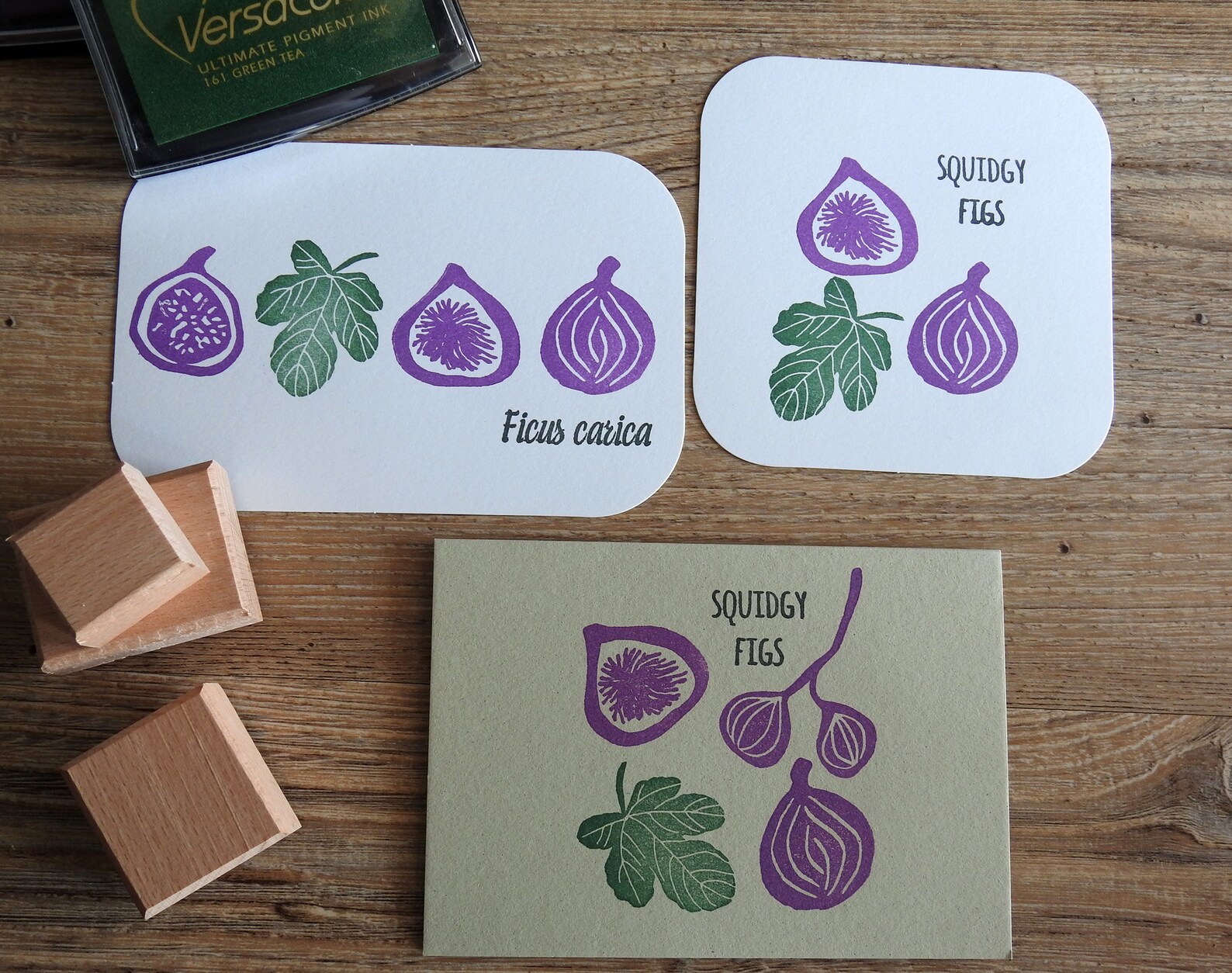Fig Stamp Fresh Figs Rubber Stamp Fruit Stamp Common | Etsy