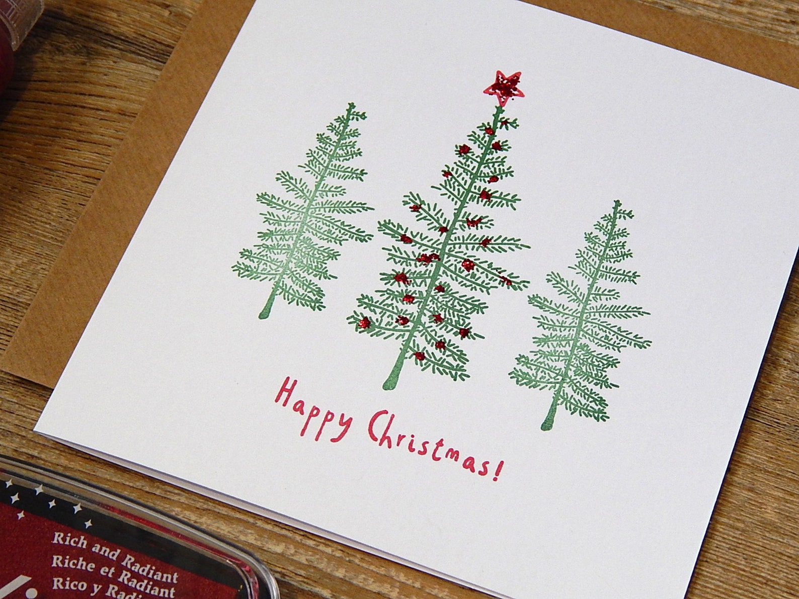 Dashing Reindeer Forest Scene Winter Woodland Festive | Etsy