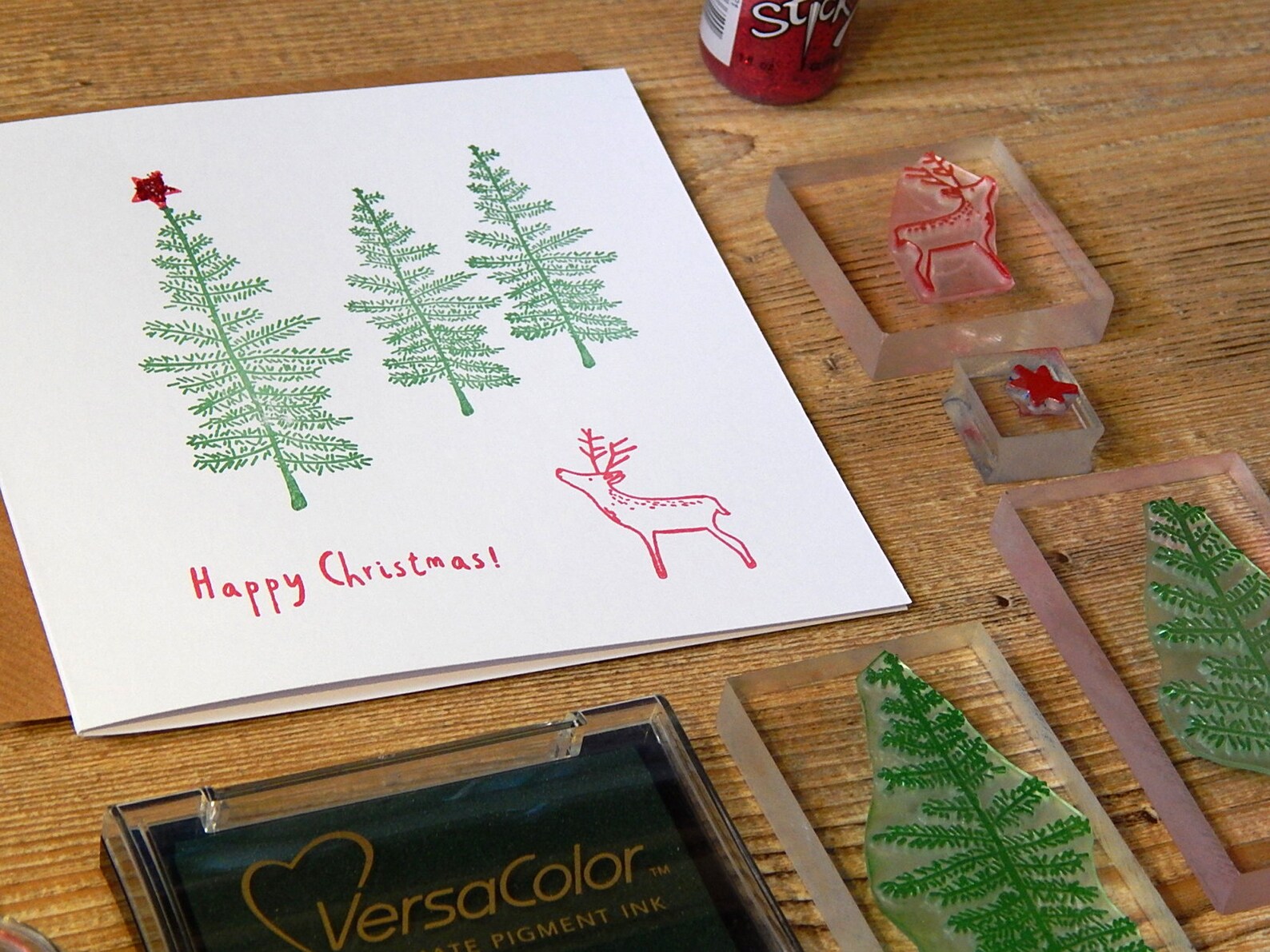 Dashing Reindeer Forest Scene Winter Woodland Festive | Etsy