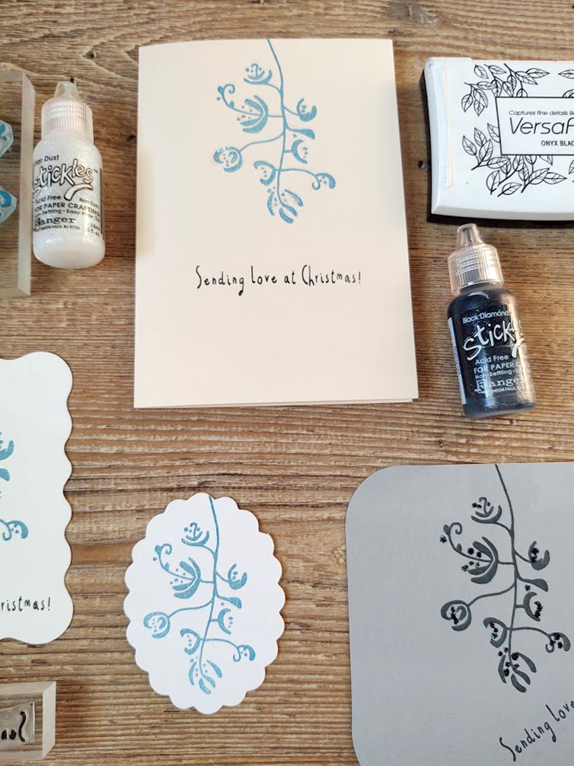 Delicate Mistletoe Christmas Stamp Christmas Gift Stamp | Etsy