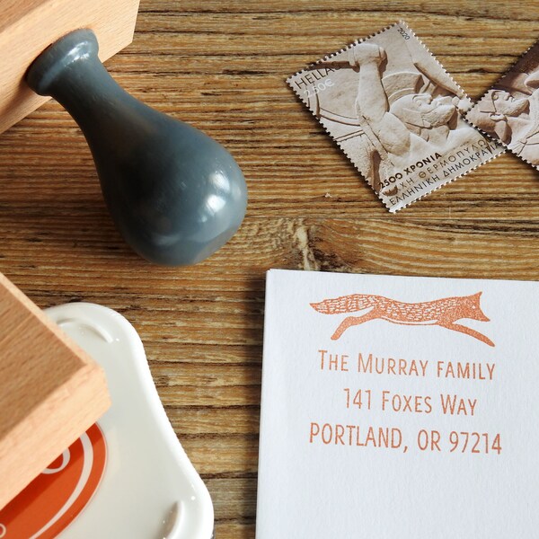 Fox Rubber Stamp - Etsy