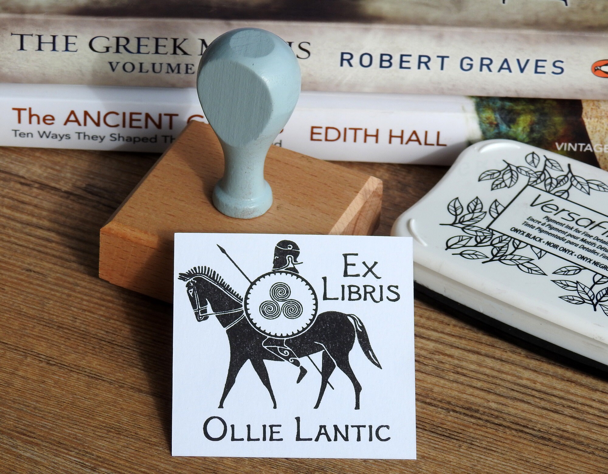 Ancient Greek Soldier Library Stamp Hippeis Ancient Greece | Etsy