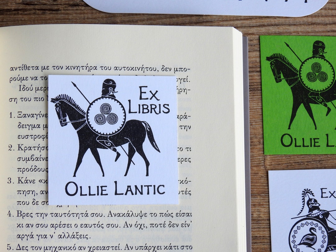 Ancient Greek Soldier Library Stamp Hippeis Ancient Greece - Etsy