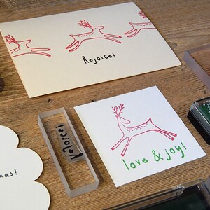 Dashing Reindeer Forest Scene Winter Woodland Festive | Etsy