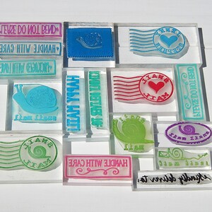 Curly Wurly Snail Post Office Franking Stamp Packaging Stamp - Etsy