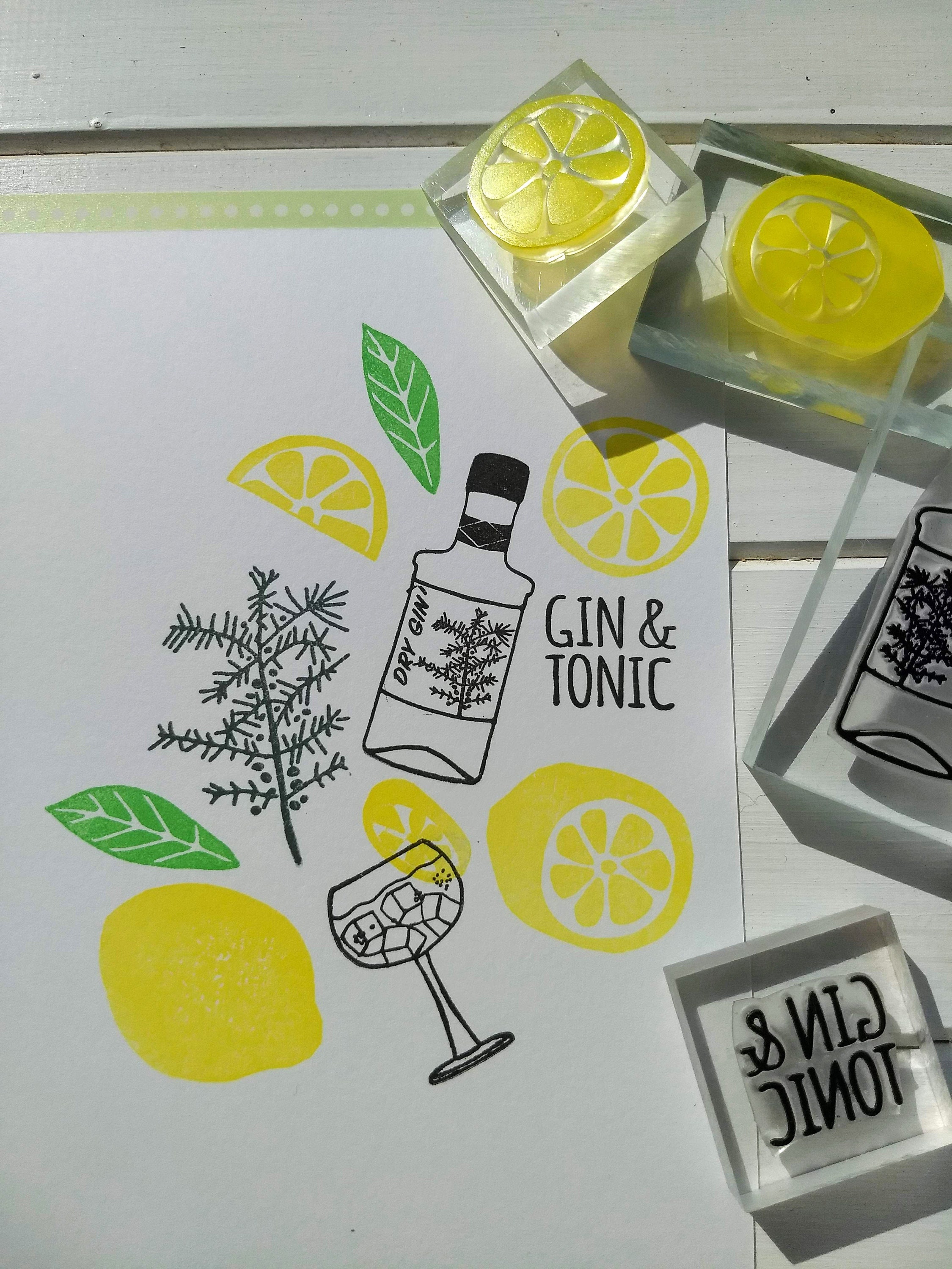 It's Gin O'clock Ink Stamps Craft Stamps Gin | Etsy