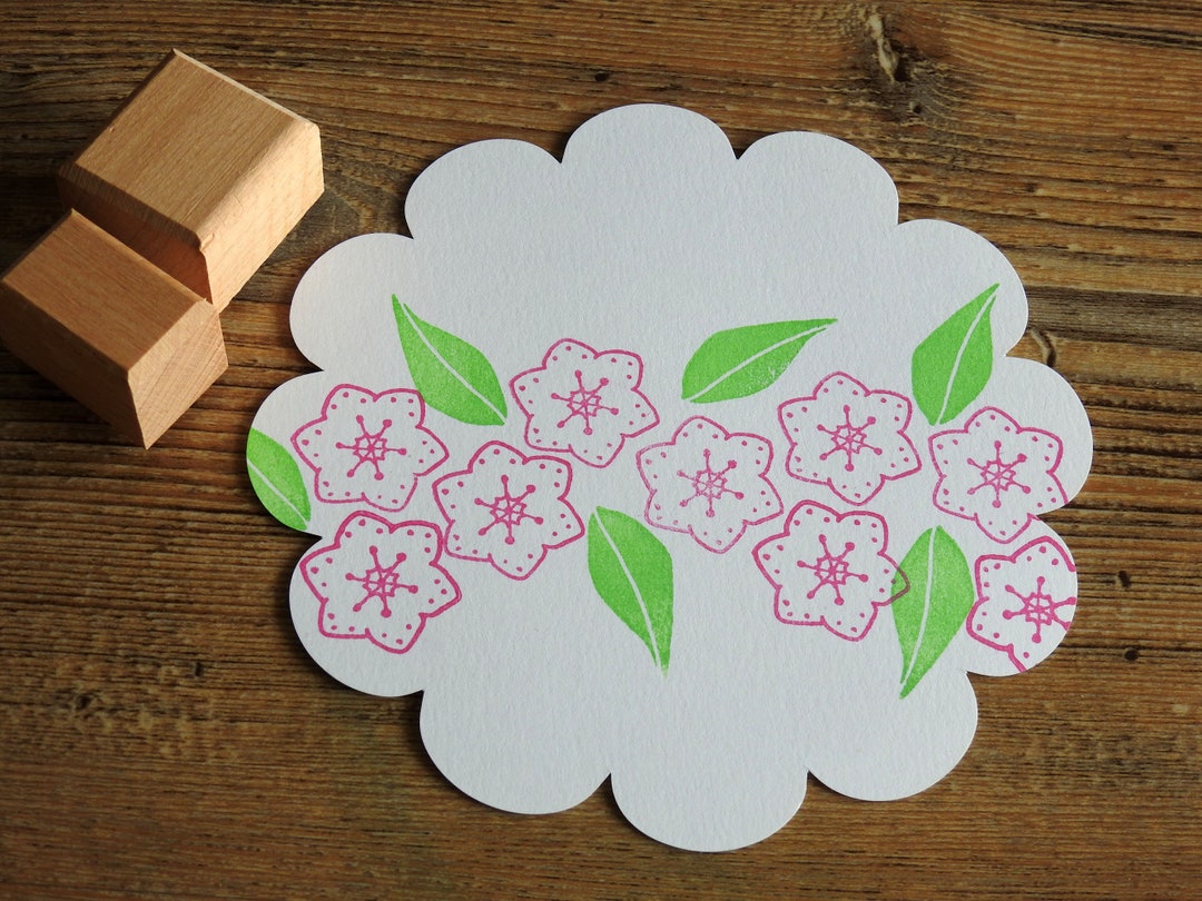 Mountain Laurel Craft Stamps Rubber Stamps Floral Foliage - Etsy