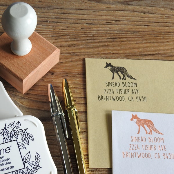 Fox Rubber Stamp - Etsy
