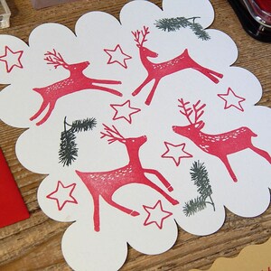 Dashing Reindeer Christmas Forest Winter Woodland - Etsy