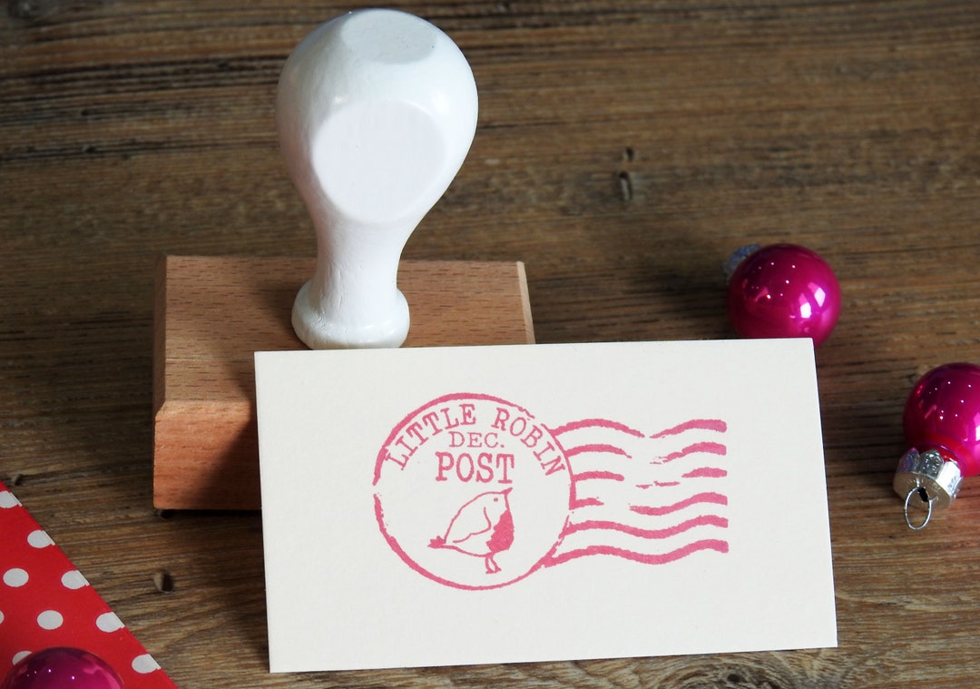 Robin Rubber Stamp Post Office Franking Stamp With Robin Christmas ...