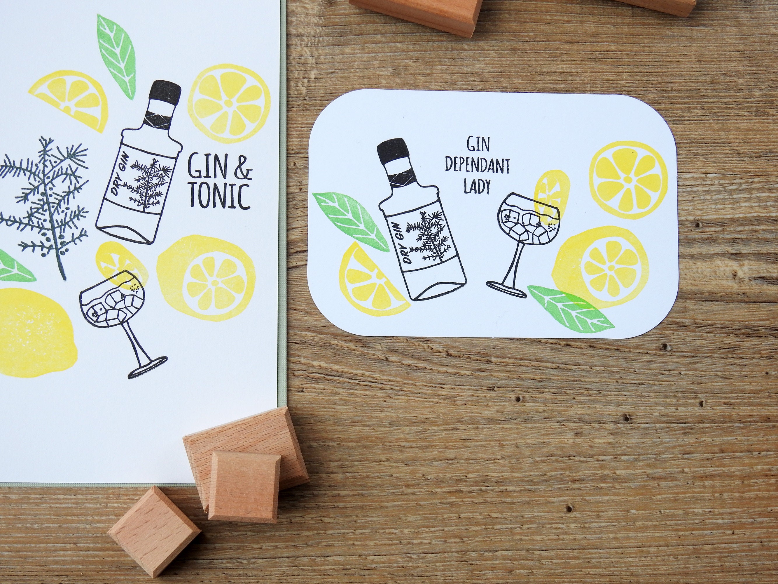 It's Gin O'clock Ink Stamps Craft Stamps Gin | Etsy