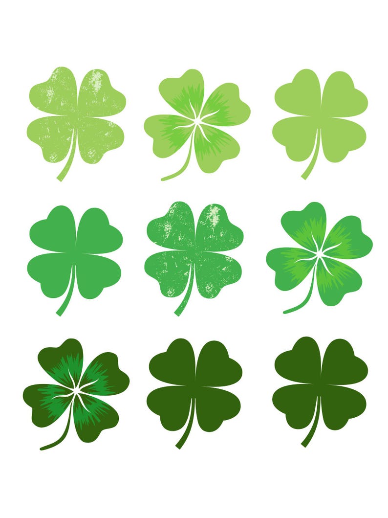 Four Leaf Clovers St. Patrick's Day Wall Art - Etsy