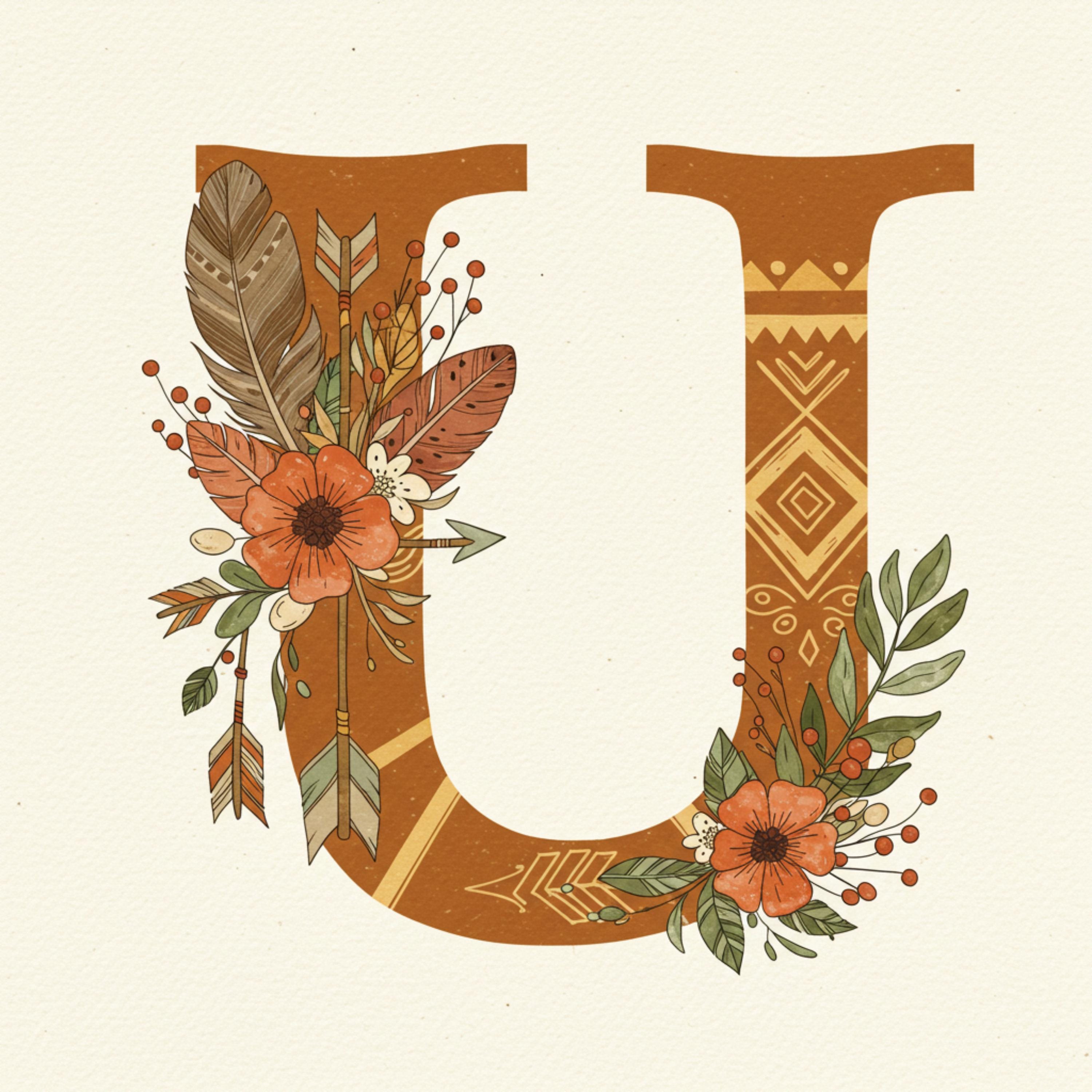 Boho Alphabet Letters and Numbers A-Z 0-9 Boho Letter PNG SVG PDF Jpeg ...