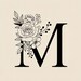 A-Z 1-0 Floral Monogram Letter Svg Png Jpeg PDF– Botanical Alphabet ...