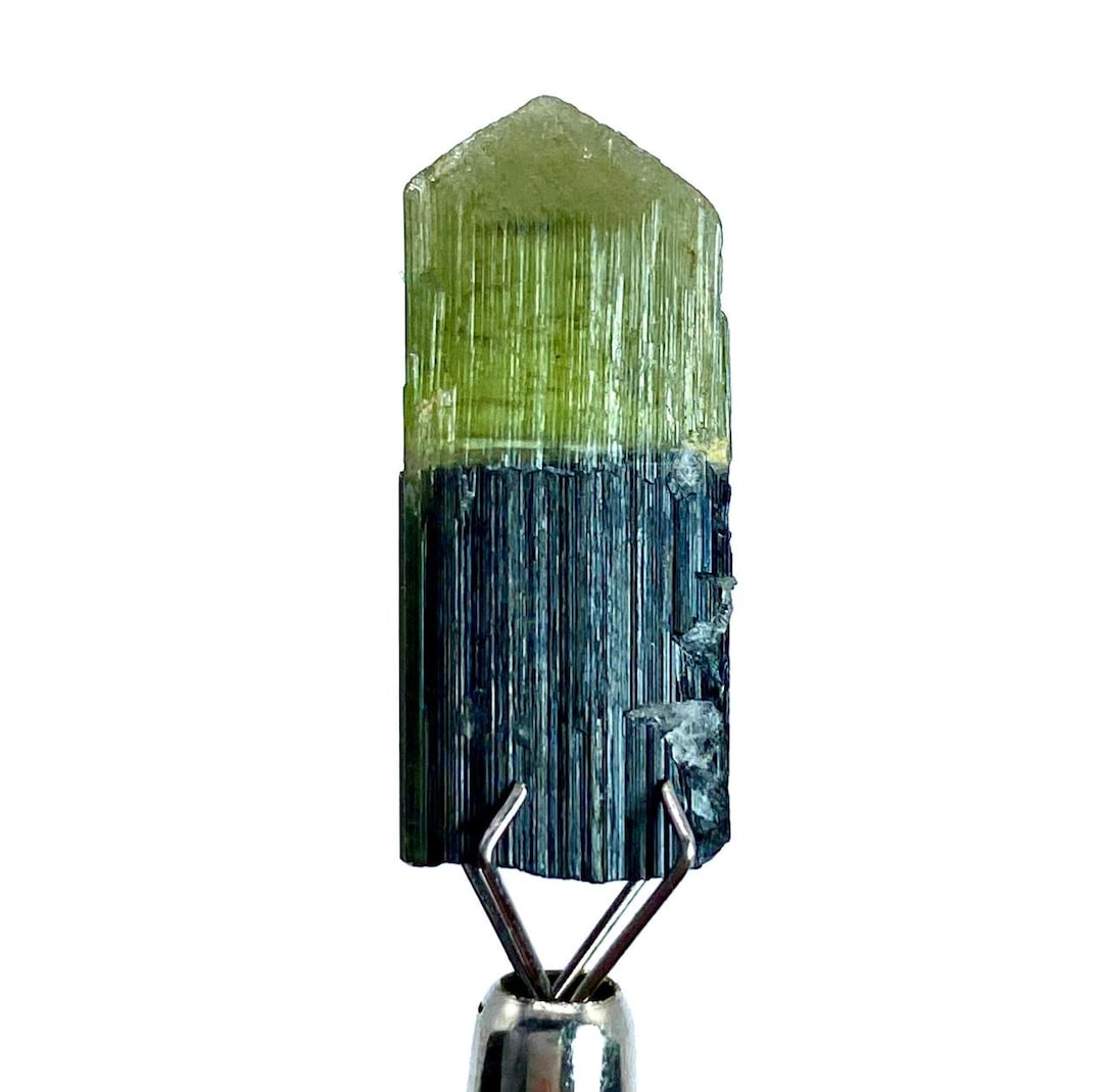 Cristal de turmalina bicolor natural de 14 quilates / Ejemplar de ...