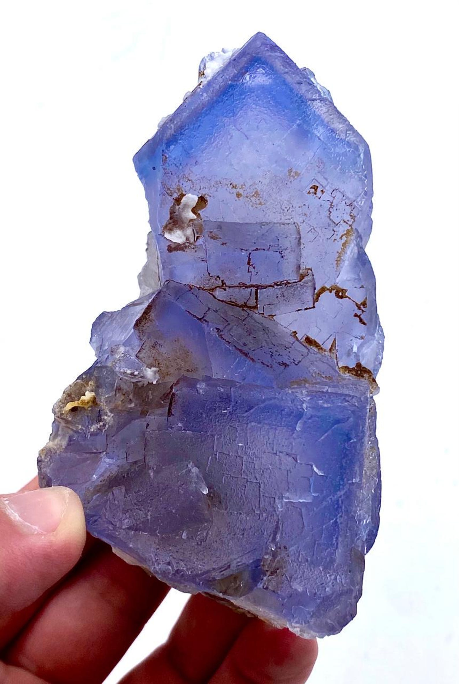 406 Gram Beautiful Blue Cubic Fluorite Specimen Crystal From Pakistan ...