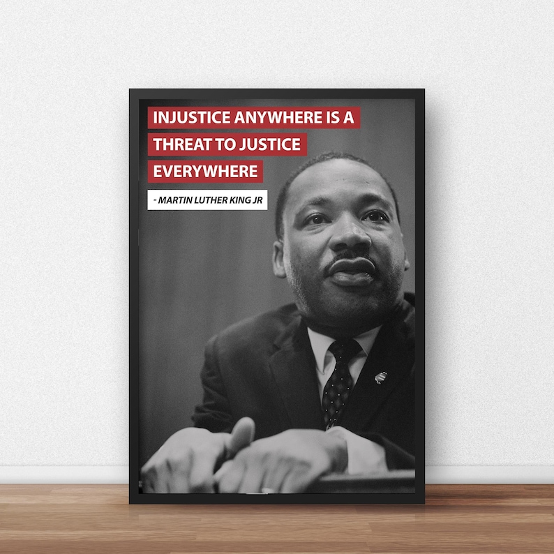 Martin Luther King Inspirational Quote Poster - MLK Digital Print - Etsy