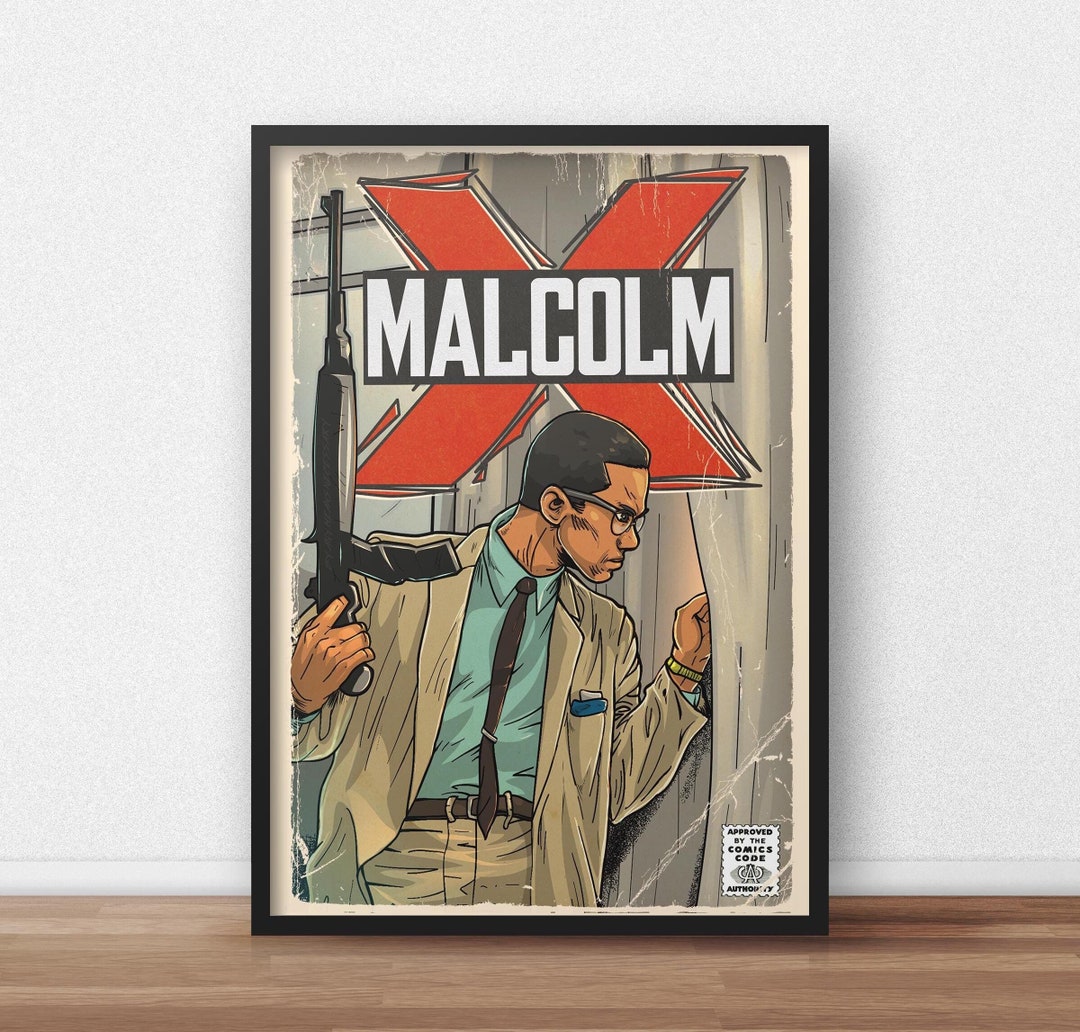 Malcolm X Comic Book Poster - Digital Print - Etsy