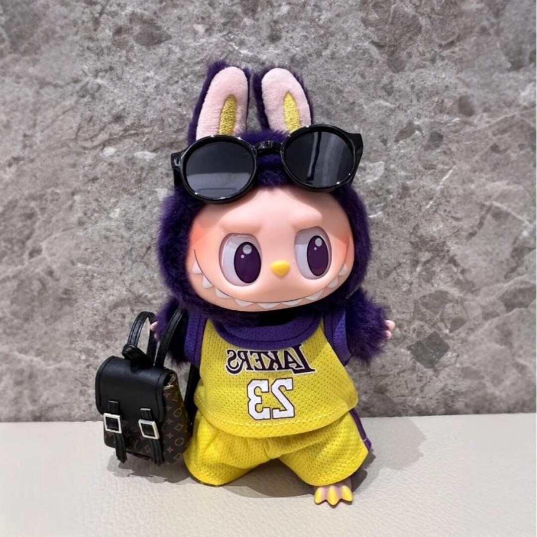 17cm Labubu Basketball Player Clothing Kawaii Mini Plush Doll Clothes ...