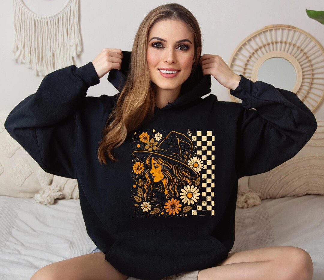 Witch Hoodie, Autumn Hoodie, Autumn Sweatshirt, Cute Fall Hoodie ...