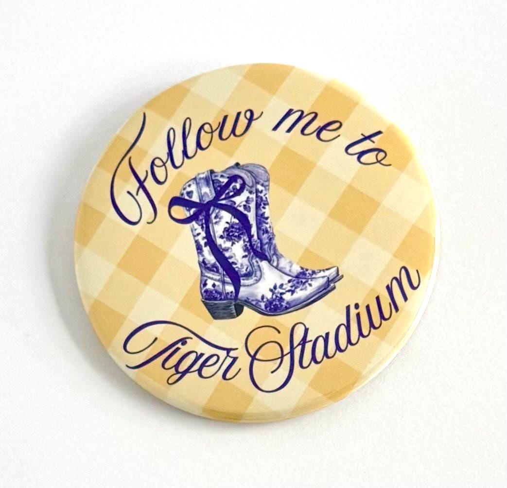 3" Purple and Gold Tailgate Buttons Football Buttons Gameday Buttons ...