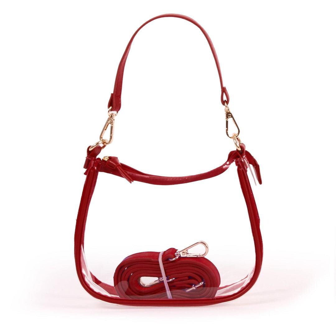 The Clara Clear Purse in Crimson Stadium Approved - Etsy