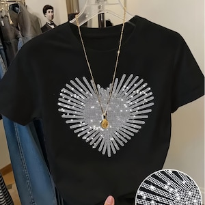 Rhinestone Heart Rhinestones Template SS10 for Cricut Svg Dxf Eps Png ...