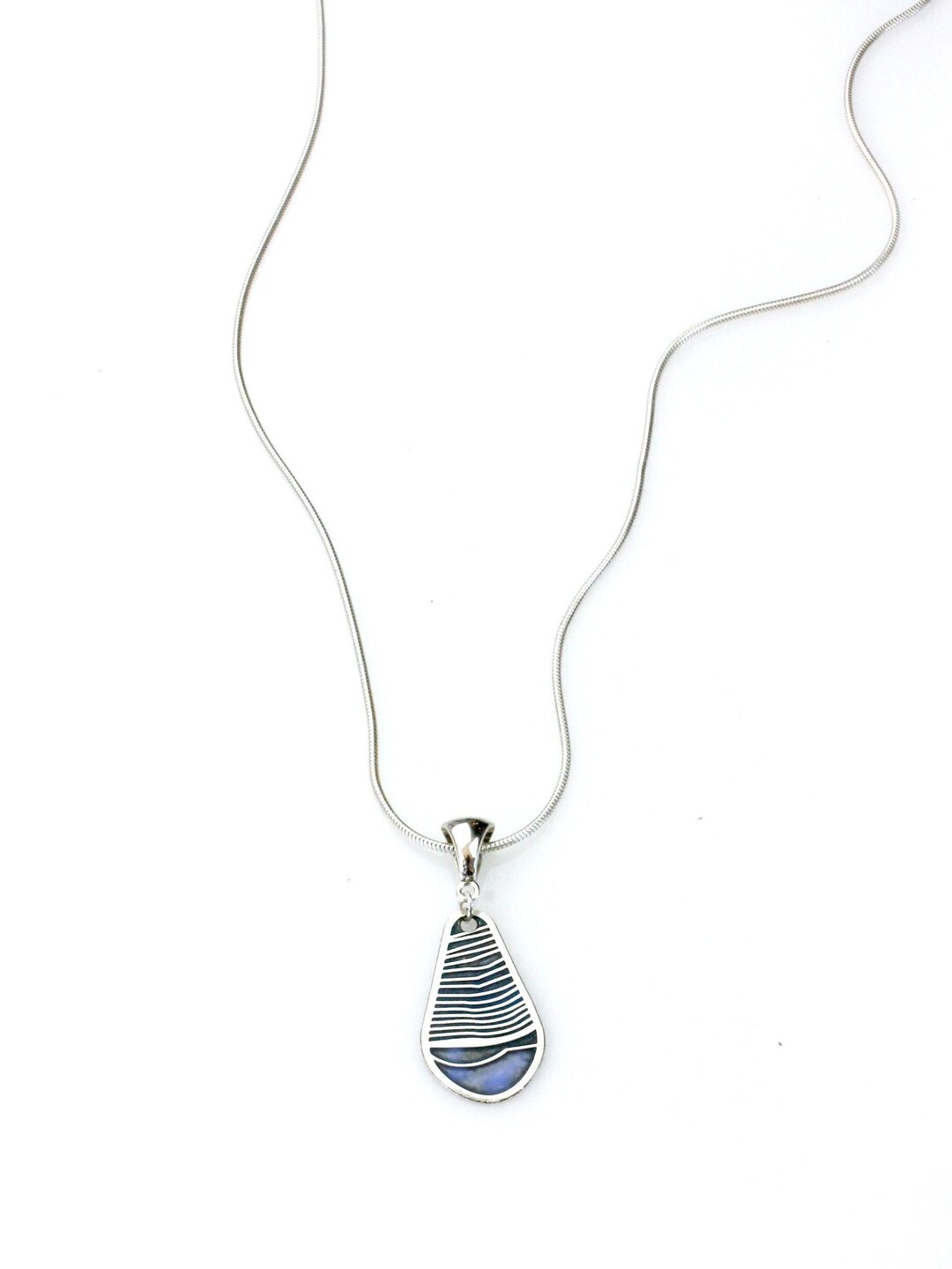 Alluvial Pendant Necklace in Sterling Silver Featuring Nature Motif - Etsy