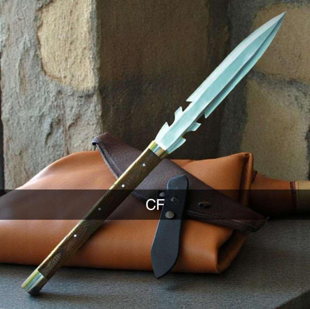 Custom Handmade Carbon Steel Blade Survival Viking Spear | Hunting ...