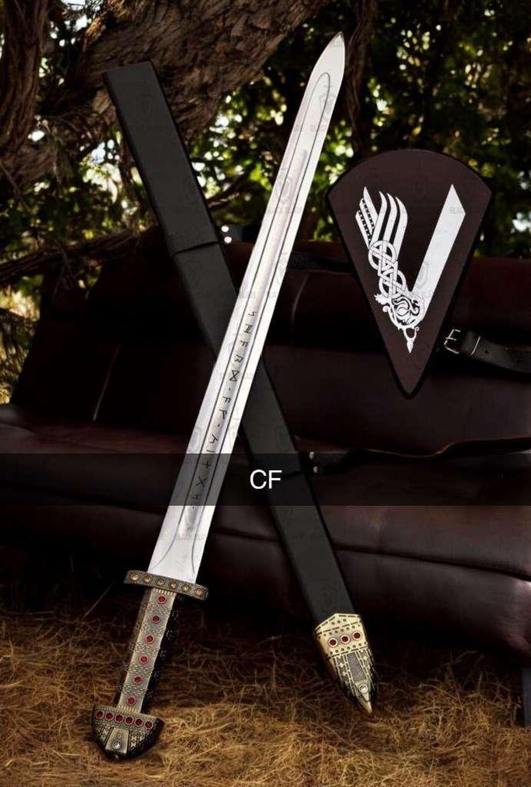 Beautiful Handmade Sword , Custom Hand Forged Sword With Leather Sheath ...