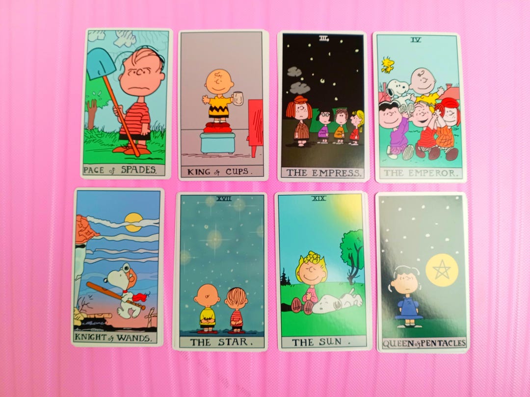 60% OFF TODAY - Peanuts Tarot Deck - Rare | Featuring Snoopy and ...
