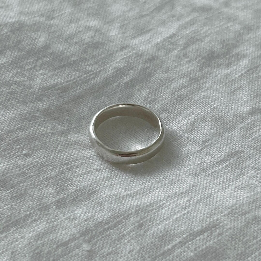 Sterling Silver Pinky Ring, Minimalist 2mm Half Round Band, Handmade ...