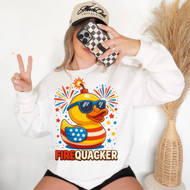 Firequacker PNG – Funny 4th of July Duck Sublimation Design, Patriotic ...