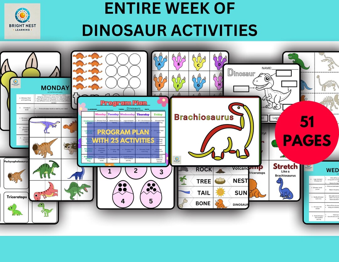 Dinosaur Week Classroom Activity Planner | ECE Activity Planner ...
