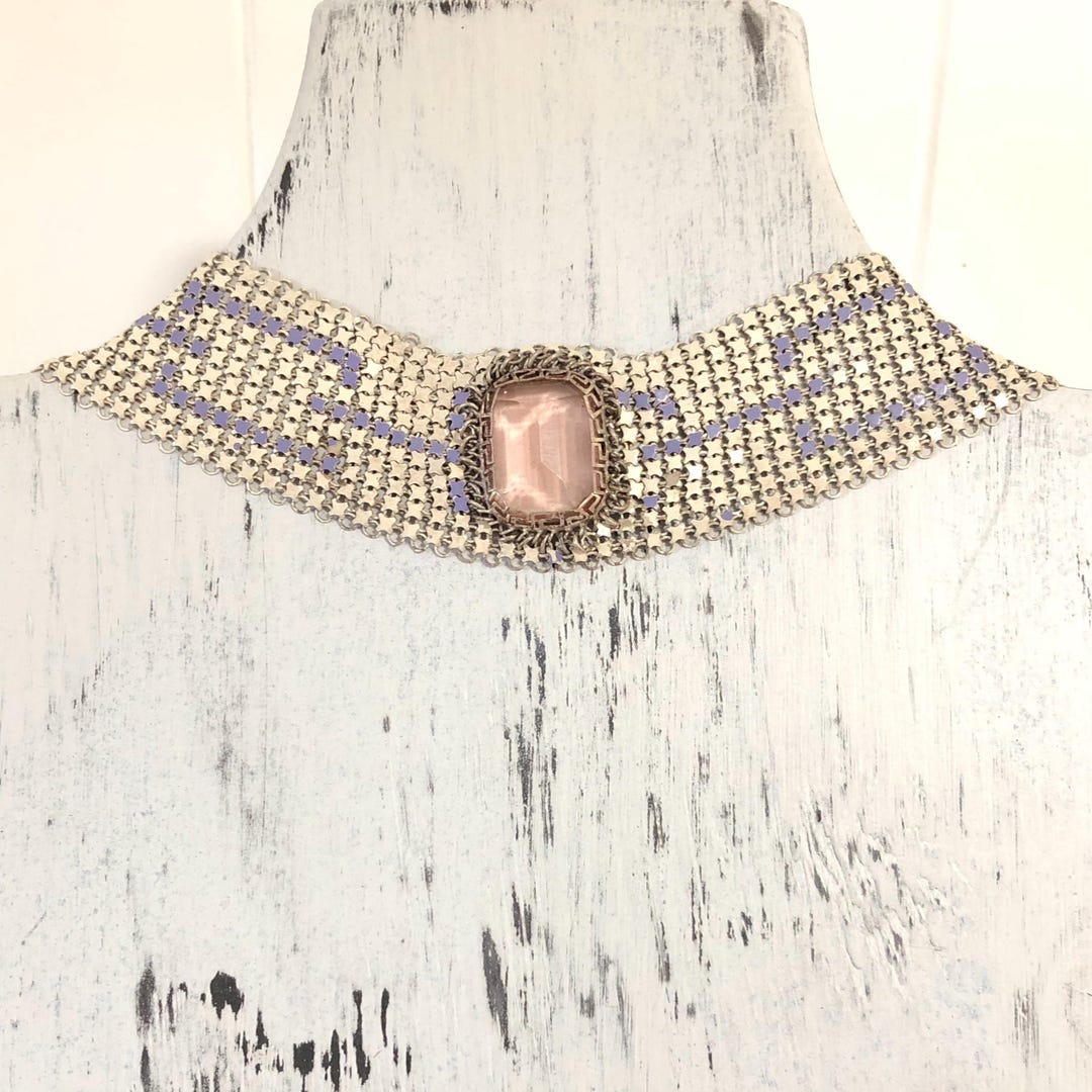 Vintage Mesh Choker Necklace - Etsy