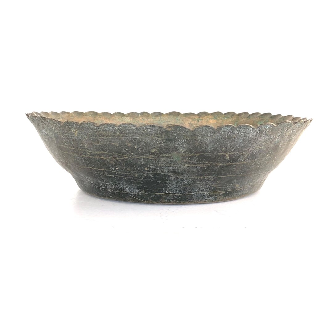Vintage Bronze or Copper Bowl Planter - Etsy