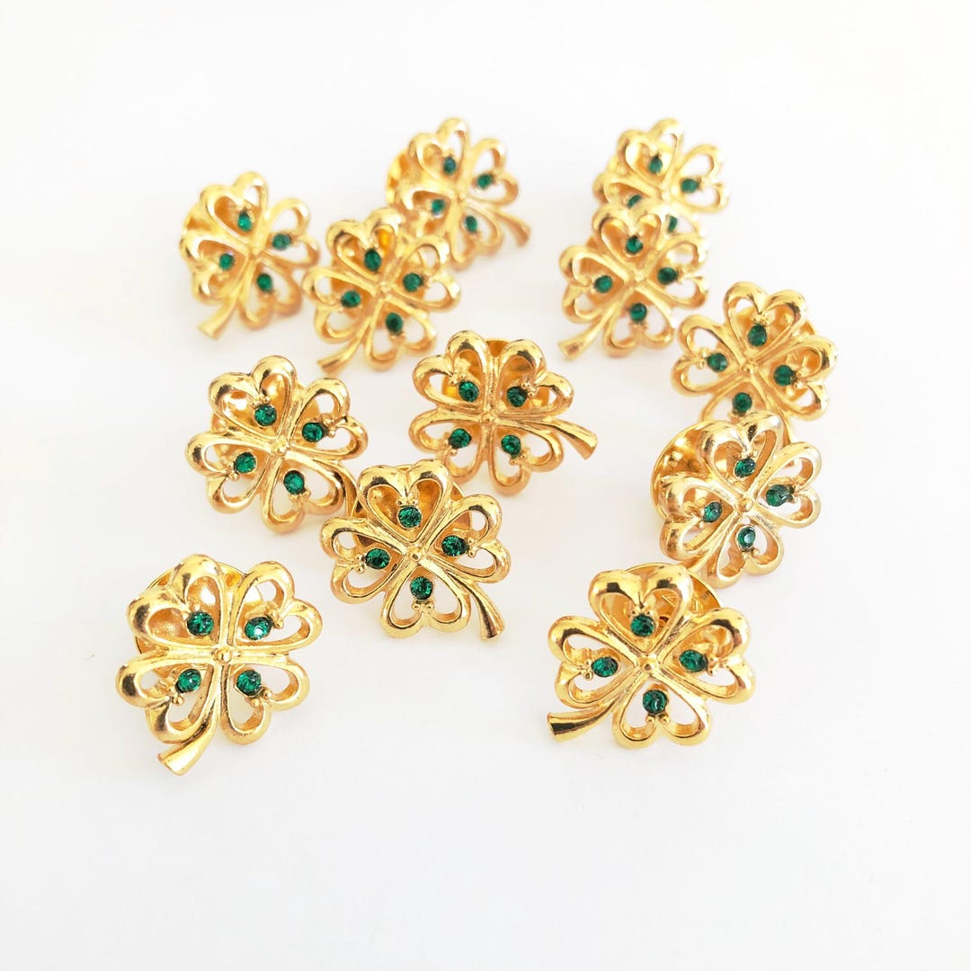 Four Leaf Clover Pins, Shamrock Pins, Lot of 12 - Etsy
