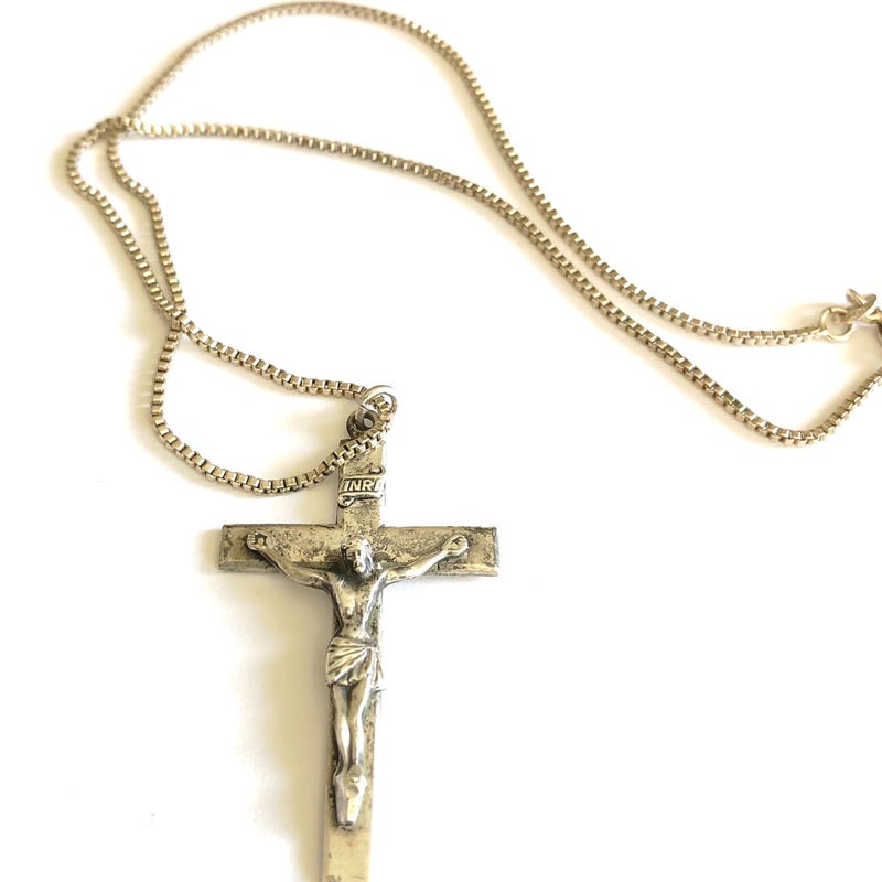 Silver Crucifix - Etsy