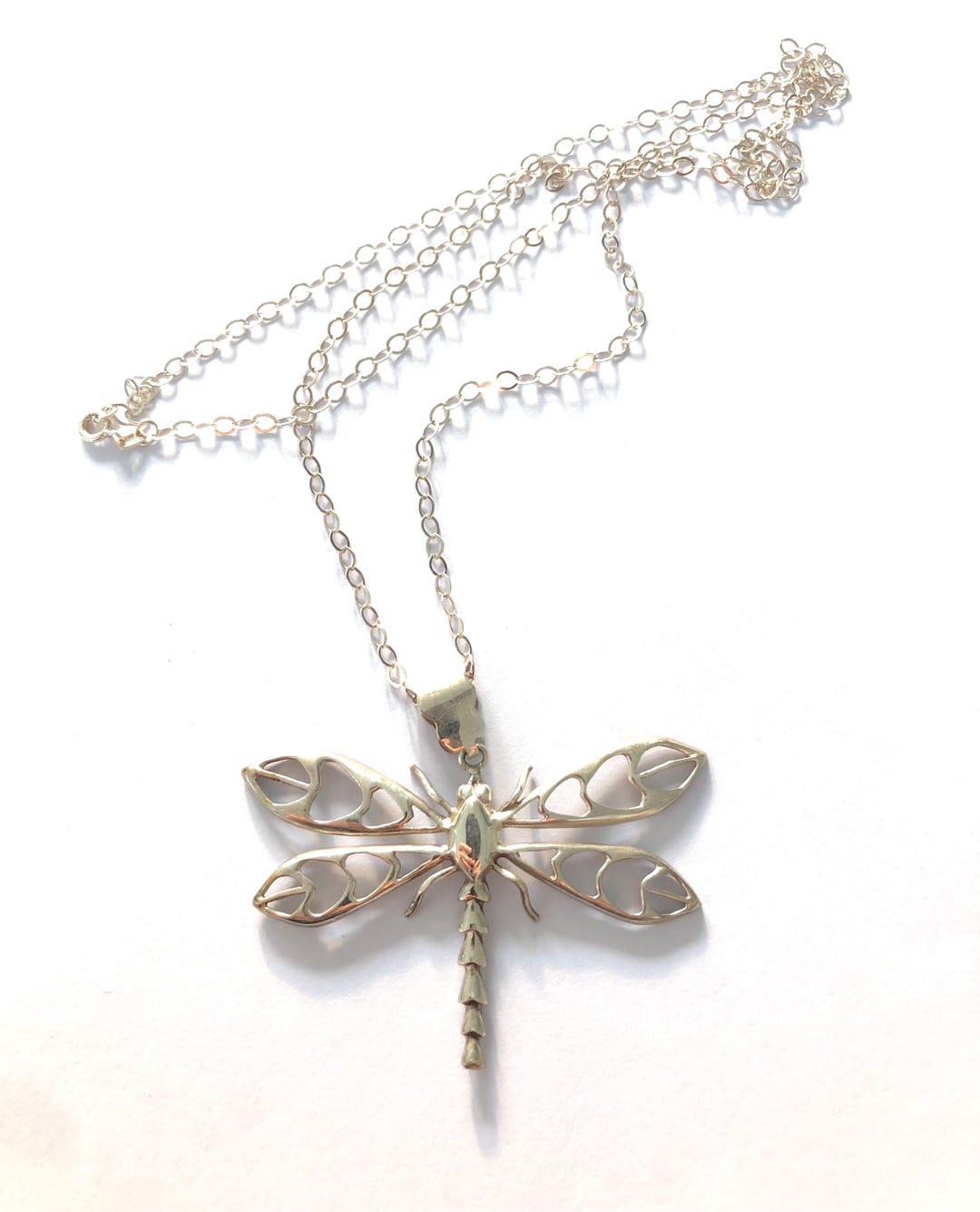 Vintage HOB Mexican Sterling Silver Dragonfly Pendant Necklace - Etsy