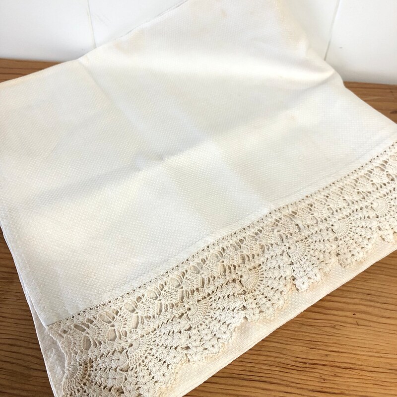 Lace Edge Towel - Etsy
