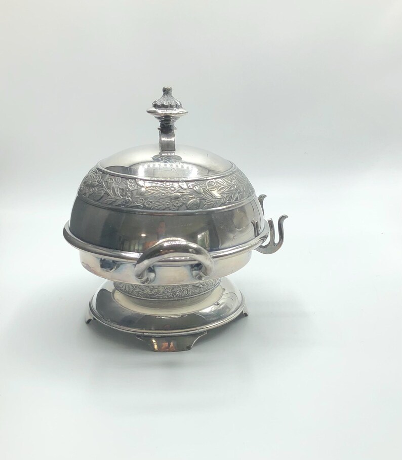 Antique Silver Plated Domed Butter Dish, Wilcox Co. With Glass Insert ...