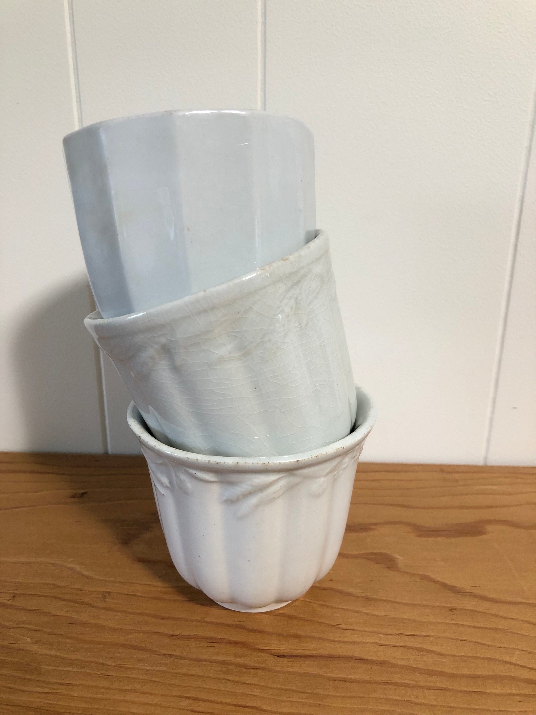 Antique White Ironstone Small Handle-less Cups Lot of 3 - Etsy