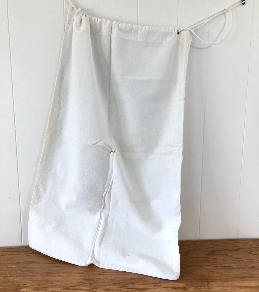 Vintage White Linen Sack, Extra Large Pillow Case, Laundry Bag, Heavy ...
