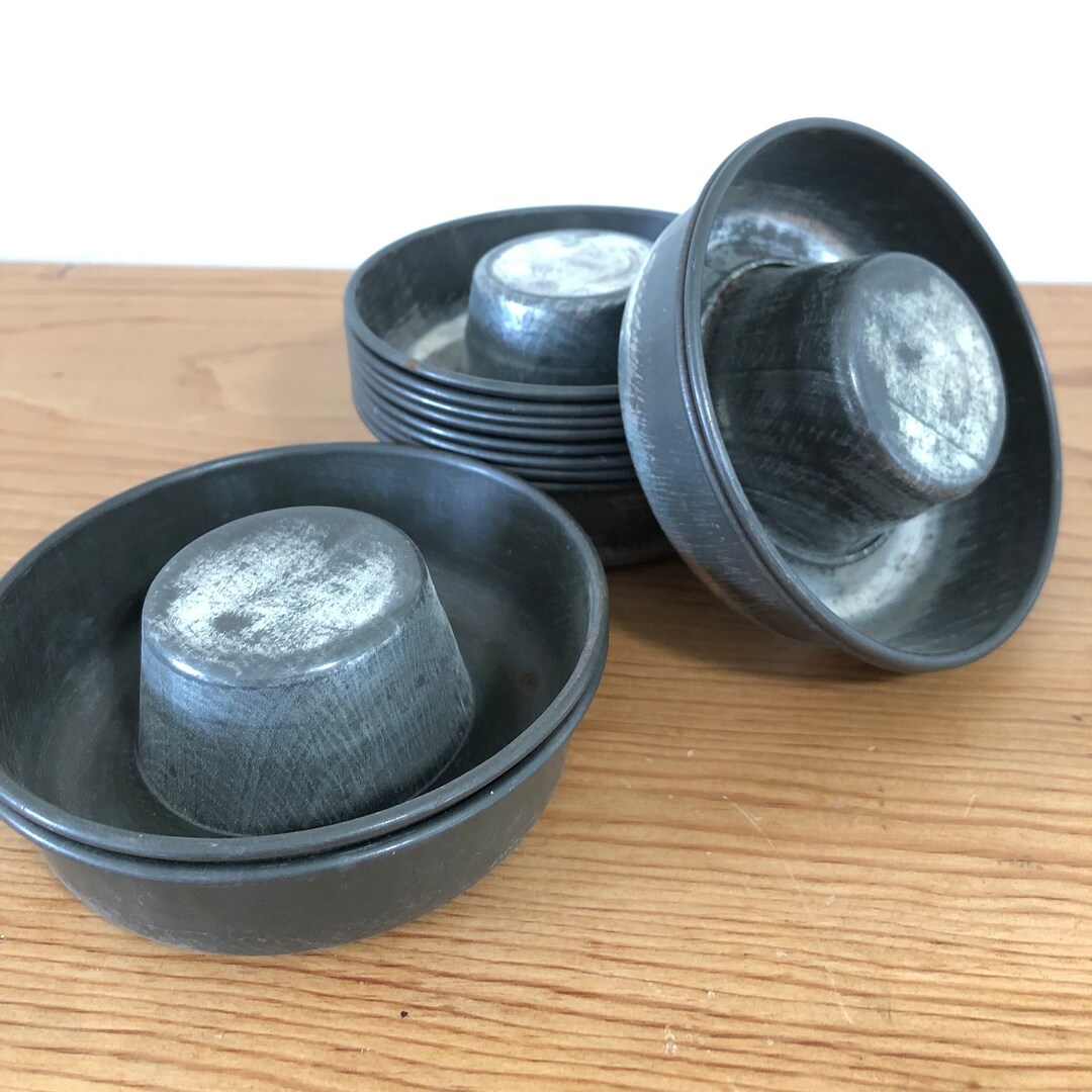 Set of 12 Vintage Baking Tins, Pastry Pans, Mini Cake Molds, Tart Tins ...