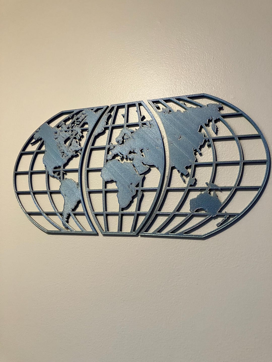 3D Printed Space Age World Map - Etsy UK