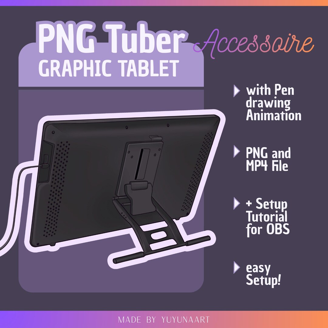 PNG Tuber Accessory, Graphic Tablet, Animated Asset for PNG Tubers ...