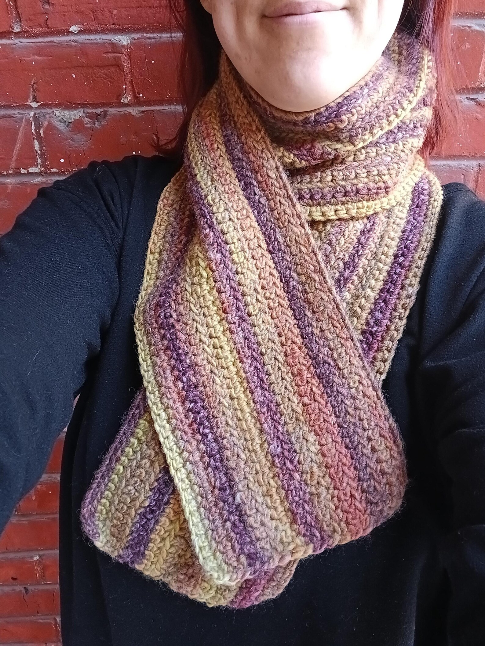 Wool Blend Crochet Winter Scarf - Etsy