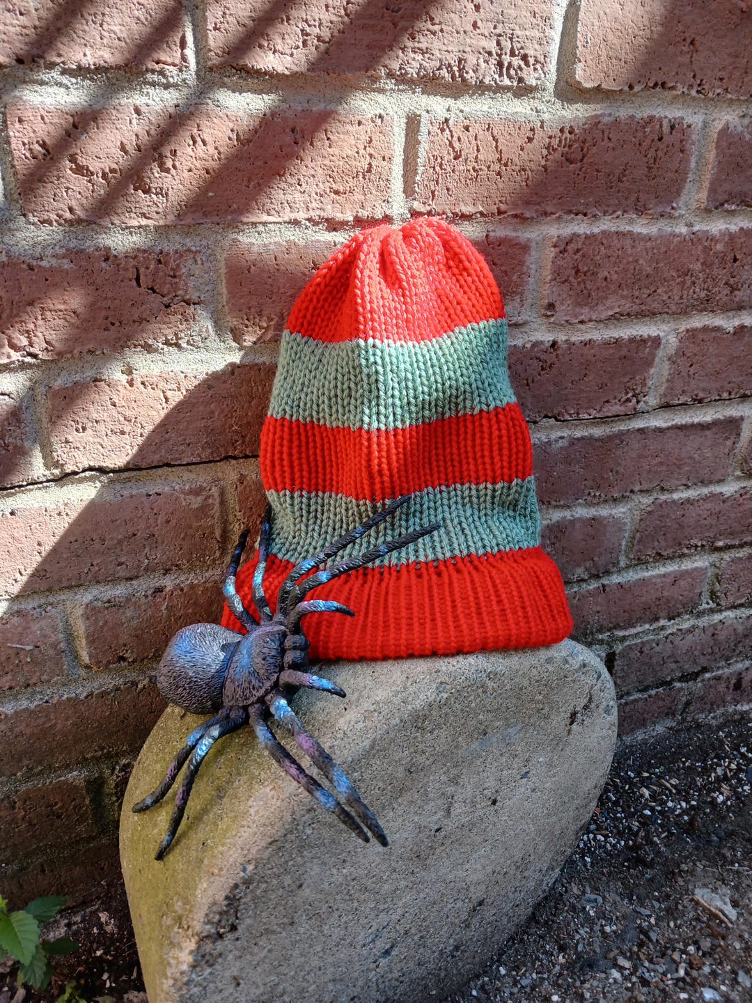 Handmade Goth Knit Hat - the Freddy, Pumpkins & Pirates Collection - Etsy