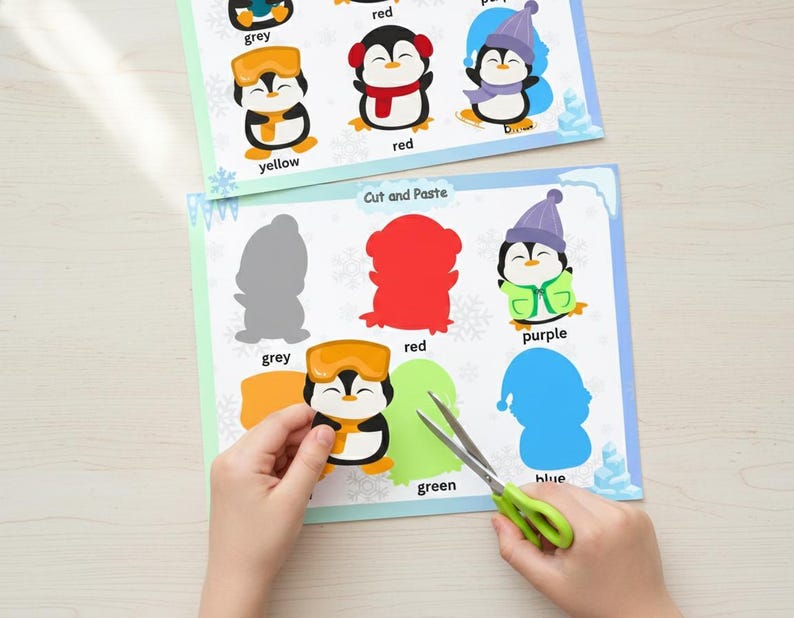 Kids Color Matching Activity, Montessori Activity, Shape Cards, Toddler ...