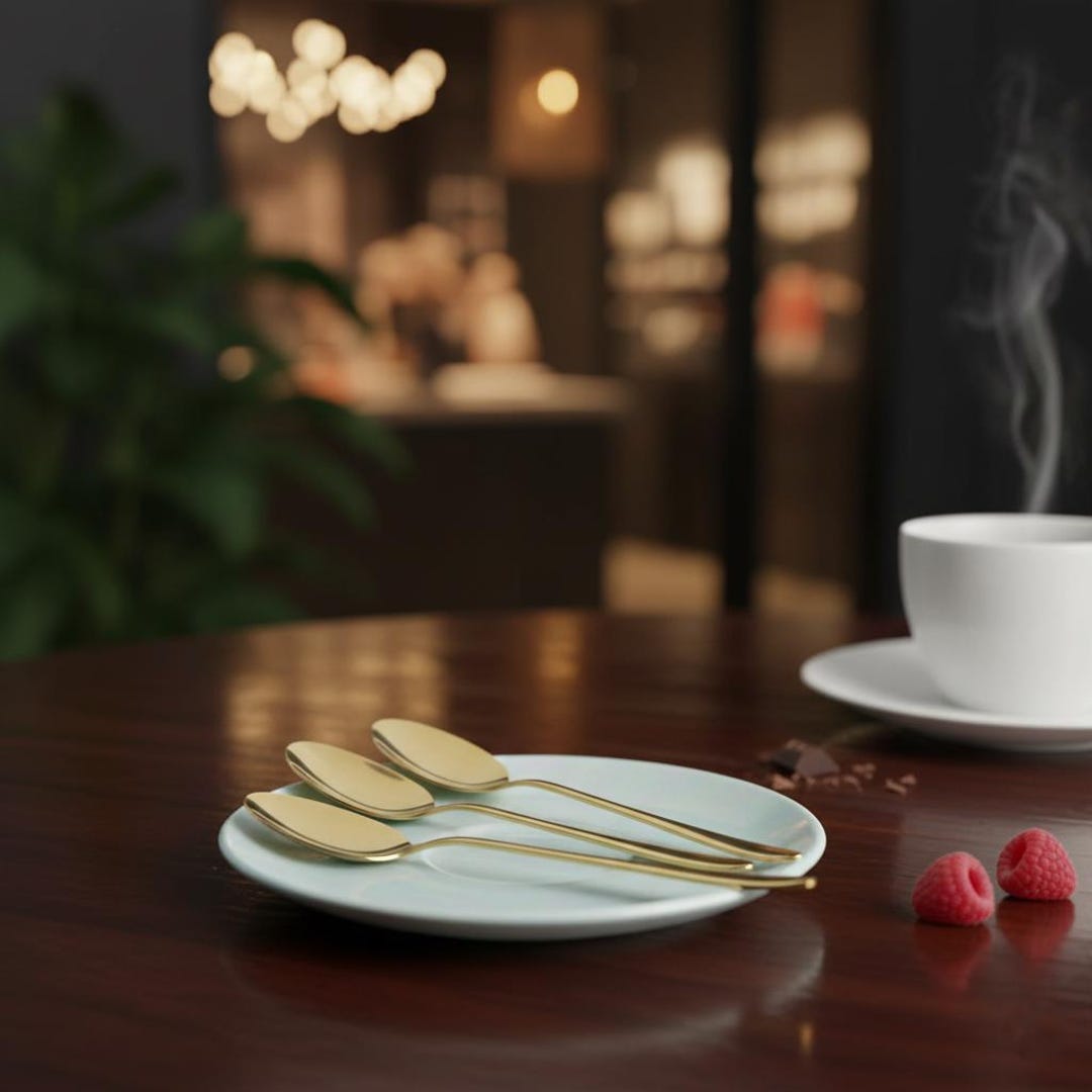 Elegant Gold Stainless Steel Spoons – Set of 3 - Etsy